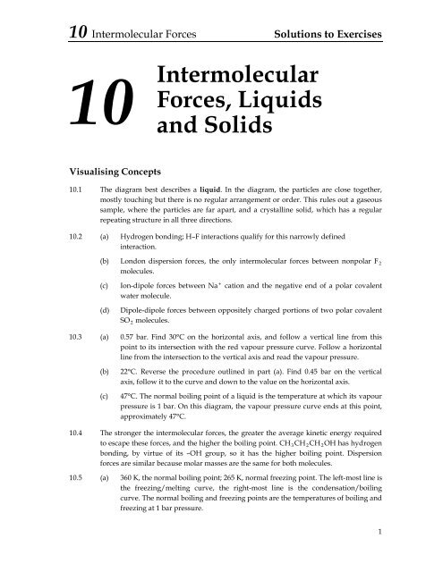 Intermolecular Forces, Liquids and Solids