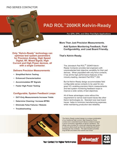 PAD ROLâ ¢200KR Kelvin-Ready - Johnstech