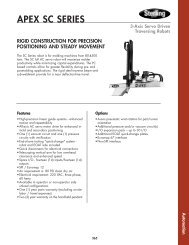 SEAL-LOCK APEX ANCILLARY SPECIFICATIONS