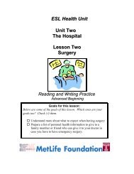 ESL Health Unit Unit One The Doctor's Office ... - Project SHINE