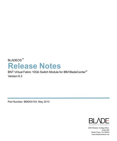 BNT Virtual Fabric 10G Switch Module for IBM BladeCenter