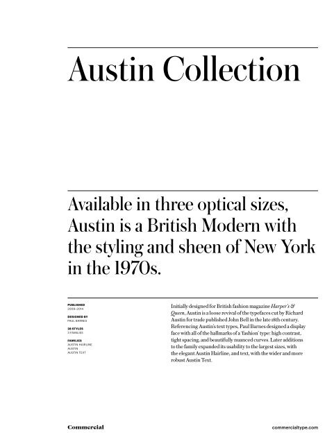 Austin Collection - Commercial Type