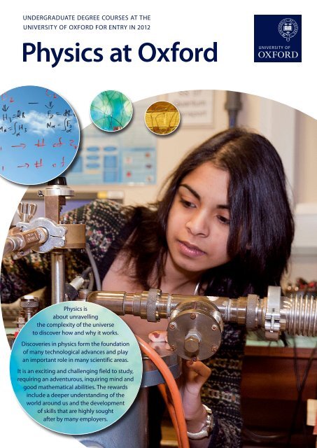 Physics at Oxford - Department of Physics - University of Oxford