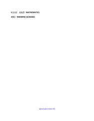 MARKING SCHEME - kcse past papers