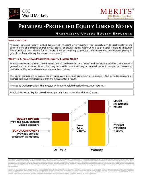 principal-protected equity linked notes - MERITS - CIBC World Markets