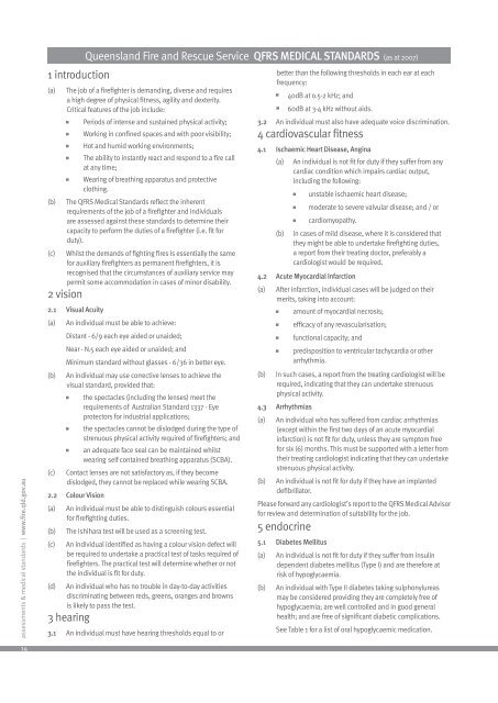 QFRS Medical Standards, click here - Queensland Fire and Rescue ...