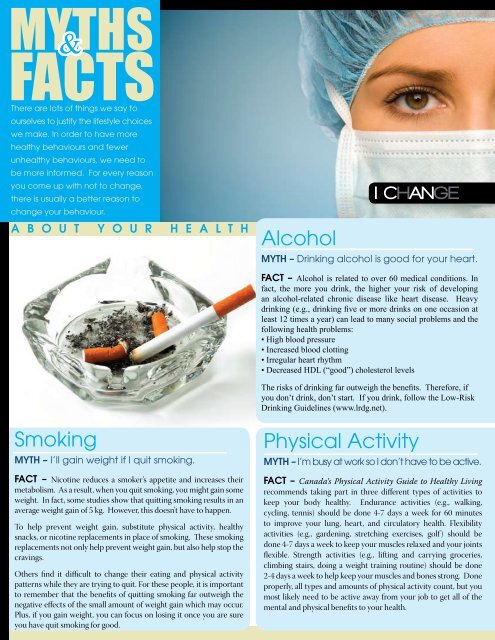 Myths and Facts About Your Health (pdf) - City of Windsor Wellness