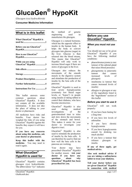 GlucaGen HypoKit - Novo Nordisk