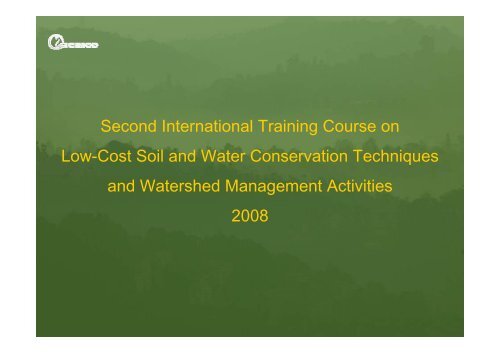 Presentation - World Association of Soil and Water Conservation