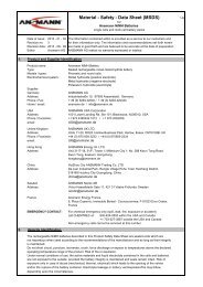 Batteries Materials Safety Data Sheet (PDF) - Cell Pack Solutions