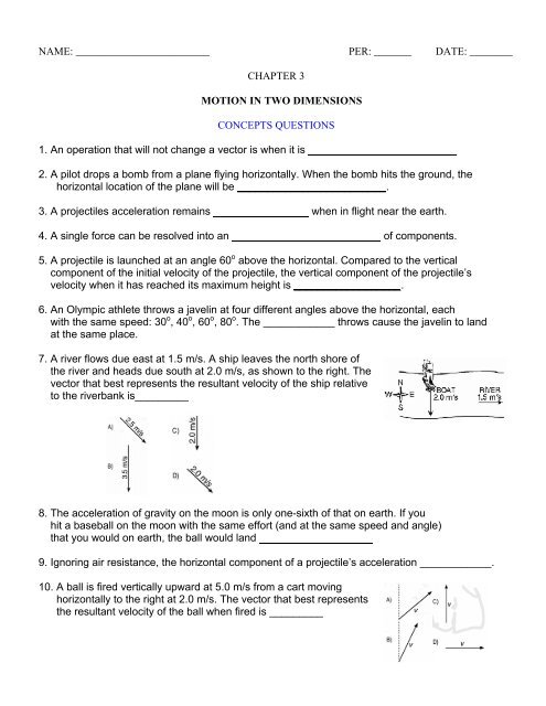 Chapter 3 Motion in Two Dimensions - Physics-matters.net