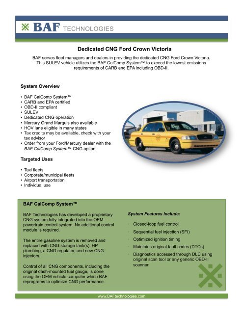 Dedicated CNG Ford Crown Victoria