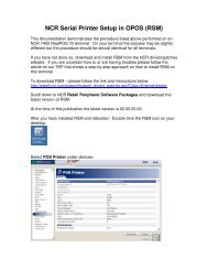 NCR RealScan 78 (7878) Scanner/Scale Setup in OPOS (RSM)