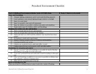 Work Environment Checklist