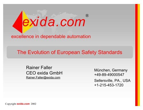 The Evolution of European Safety Standards - Exida
