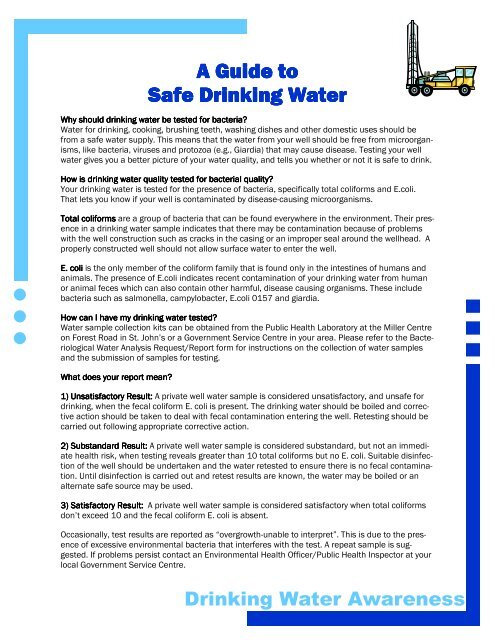 Microorganisms In Drinking Water