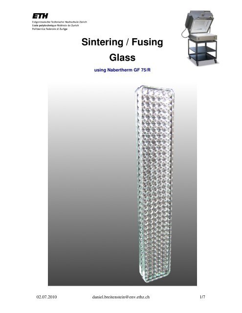 Sintering / Fusing Glass - STEP