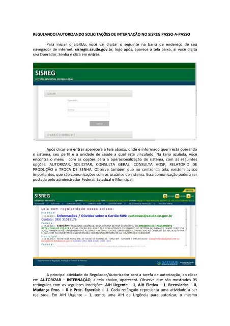 ROTINAS DIÁRIAS O regula