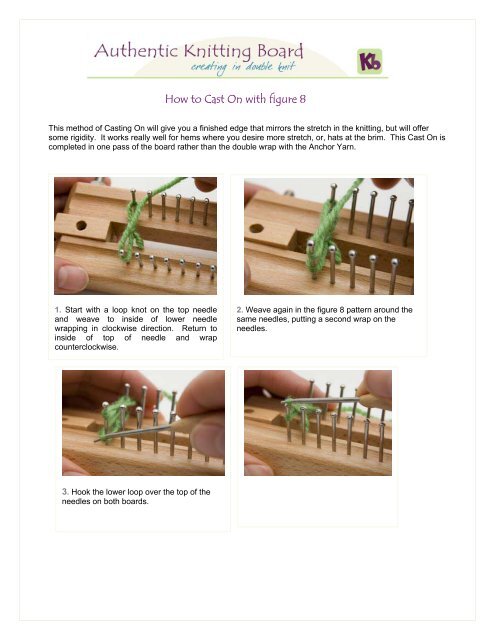 How to Cast On with figure 8 - Authentic Knitting board