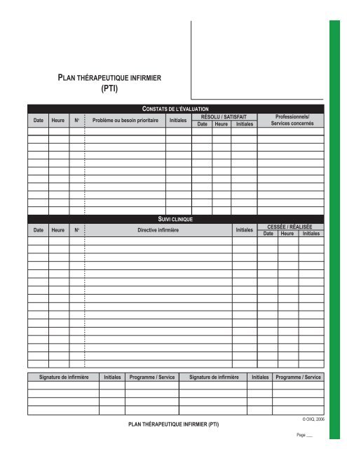 Formulaire PTI vierge