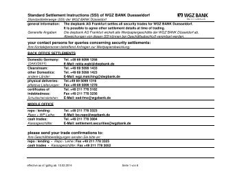 Standard Settlement Instruction - Hatton National Bank