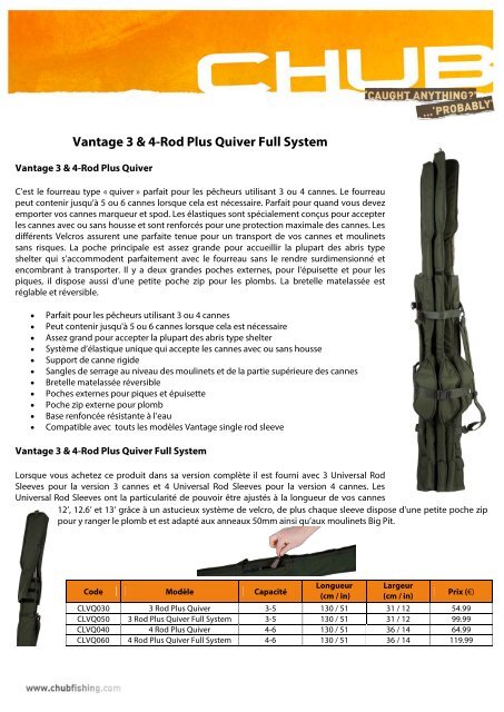 Vantage 3 & 4-Rod Plus Quiver Full System - Chub Fishing