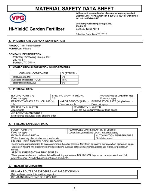 MSDS Garden Fertilizer (43 KB) - Fertilome