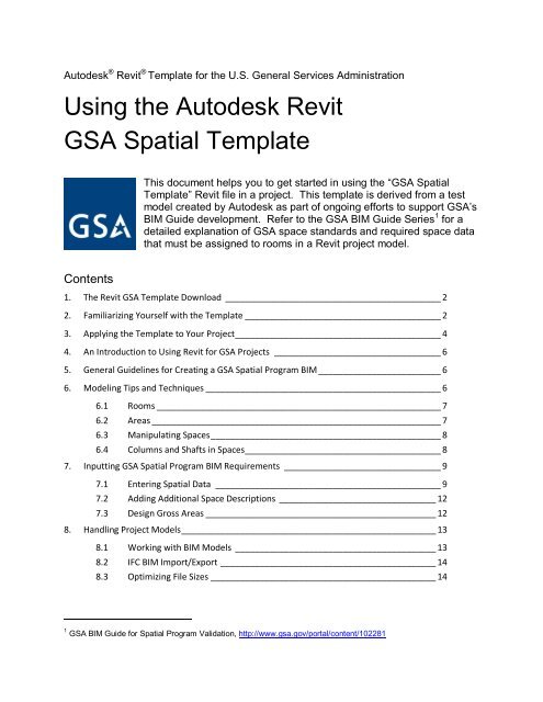Using the Autodesk Revit GSA Spatial Template - Ideate
