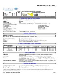 EASY PAKS Neutral Cleaner - Material Safety Data Sheets - Diversey