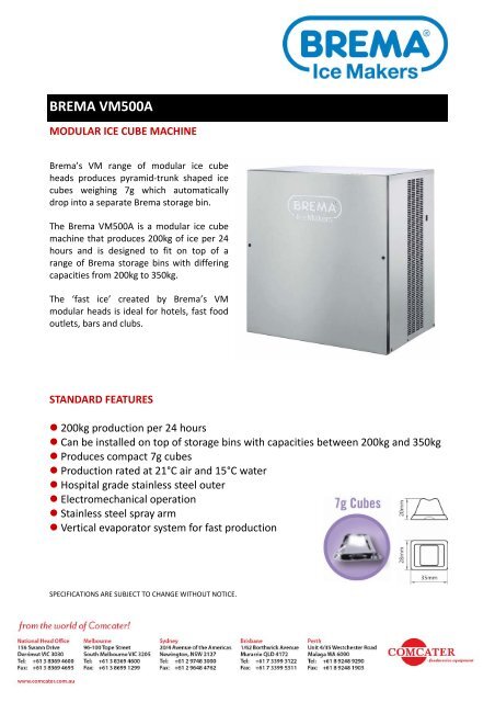 BREMA VM500A - Comcater