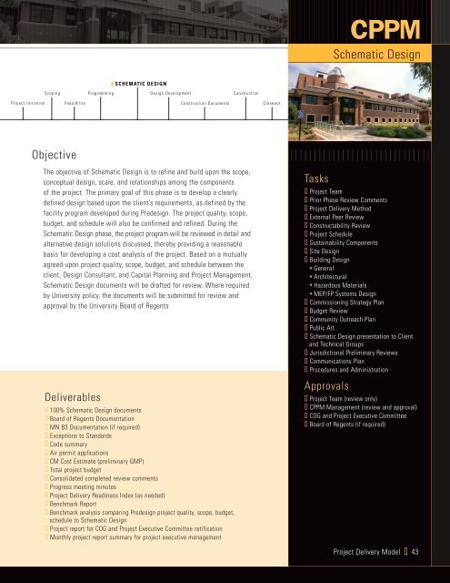 Schematic Design - Capital Planning and Project Management