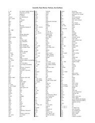 SCIENTIFIC ROOT WORDS, PREFIXES, AND SUFFIXES - jdenuno