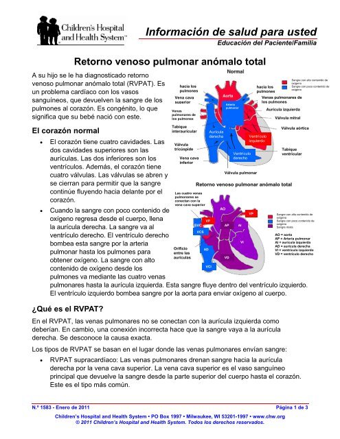 InformaciÃƒÂ³n de salud para usted - Children's Hospital of Wisconsin