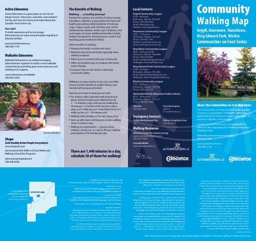 Mill Creek South Walking Map - City of Edmonton