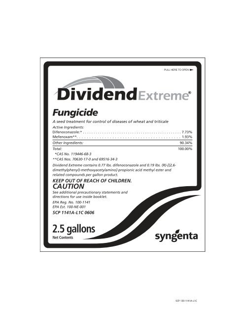 4391 Dividend Extreme EPA - Syngenta