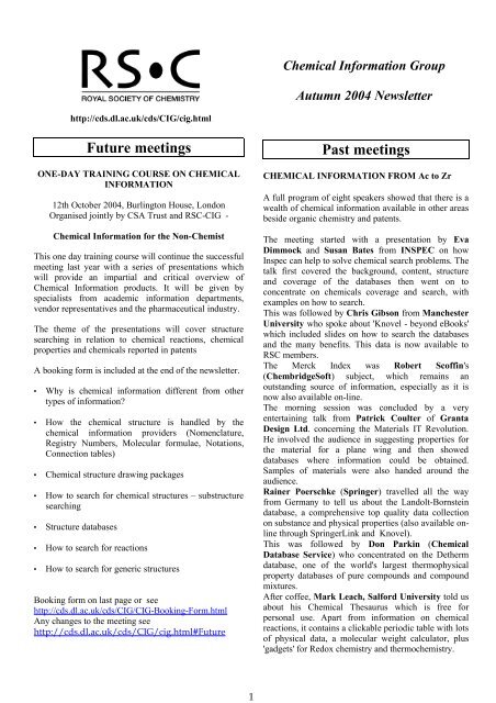 CLRC Normal Template - Royal Society of Chemistry