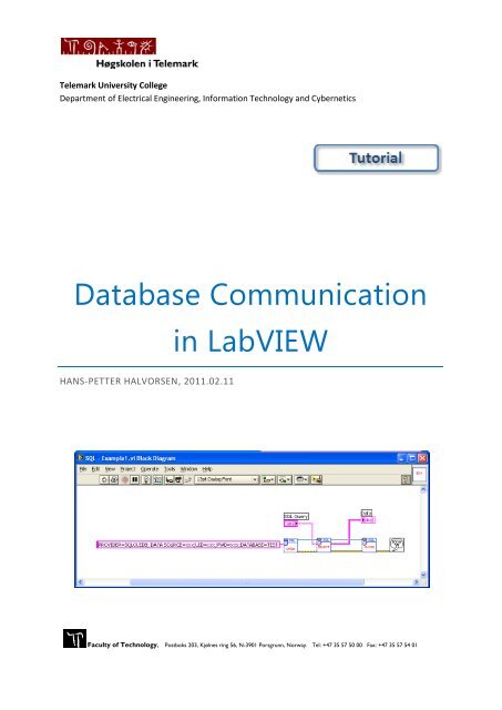 Tutorial Database Communication In Labview