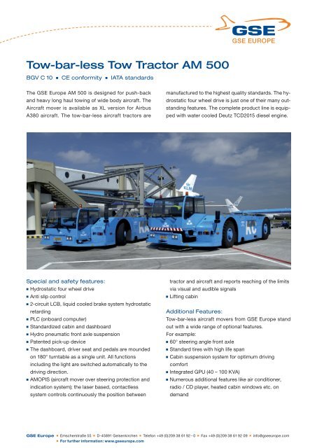 Tow-bar-less Tow Tractor AM 500 - OnGround