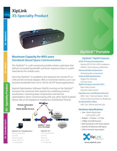 XipStick_Data_Sheet_07102... - XipLink