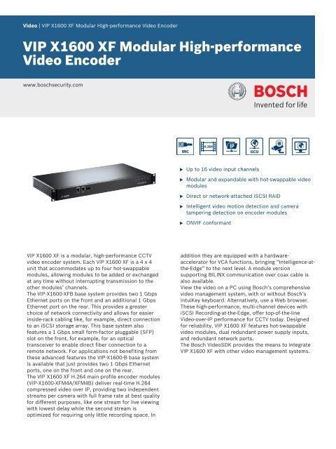 VIP X1600 XF Modular High-performance Video Encoder