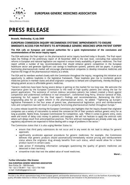 PRESS RELEASE