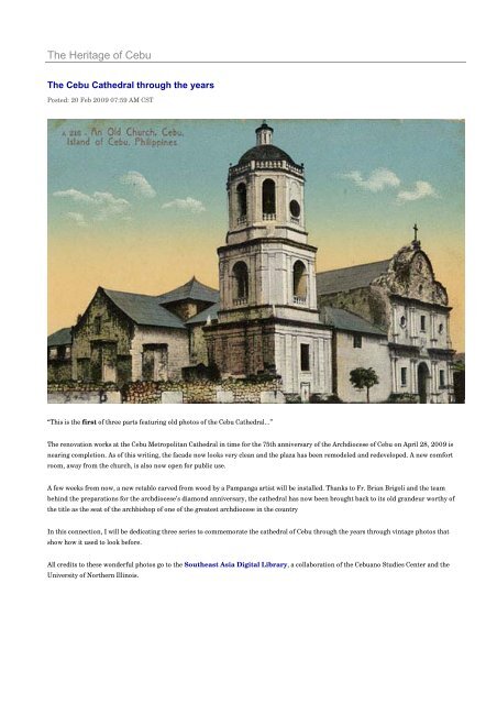 HERE - The Roman Catholic church in the Philippines