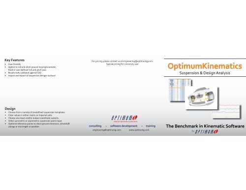 OptimumKinematics Brochure - OptimumG