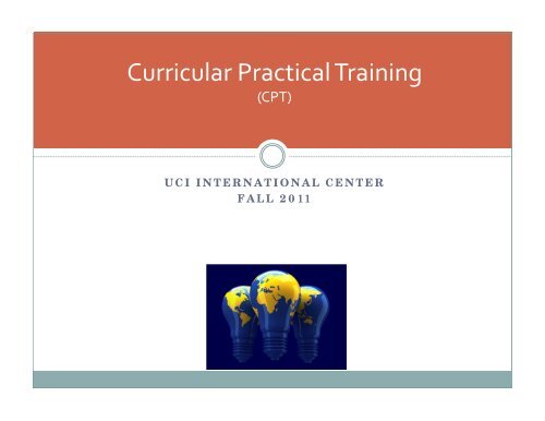 Curricular Practical Training - UCI International Center