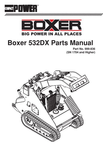 Boxer 532DX Parts Manual - Boxer Power and Equipment
