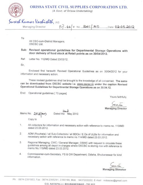 Revised Operational Guidelines for Departmental Storage ...