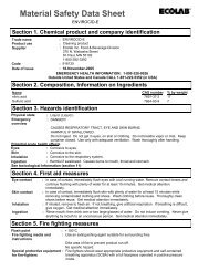 MSDS Sheets - Kelley Supply