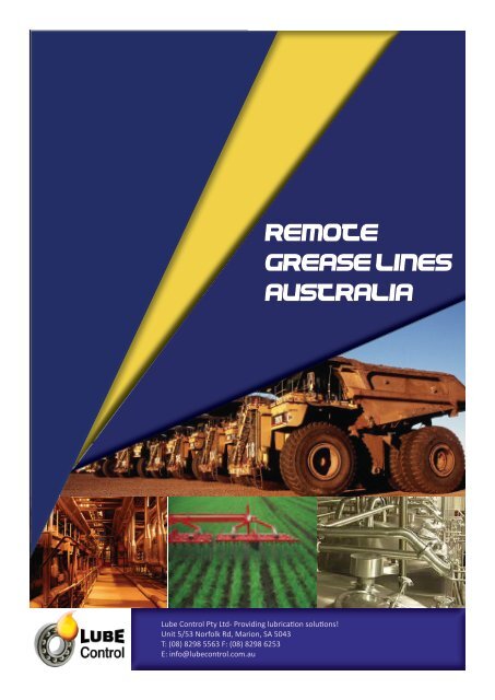 REMOTE GREASE LINES AUSTRALIA - Lube Control