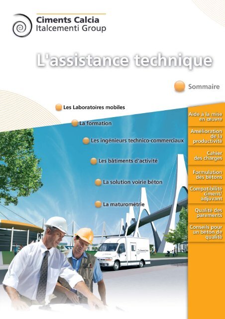 L'assistance technique - Ciments Calcia