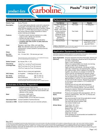 PLASITE® 7122 - Carboline